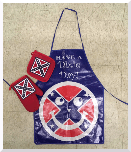 - SMILEY BATTLE FLAG APRON & POT HOLDER SET (Set includes one each) # ...