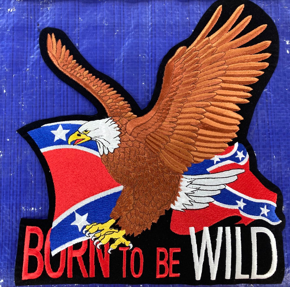 - P705 Large Patch Born to be Wild Approx. 11x12 inches Flying Eagle ...